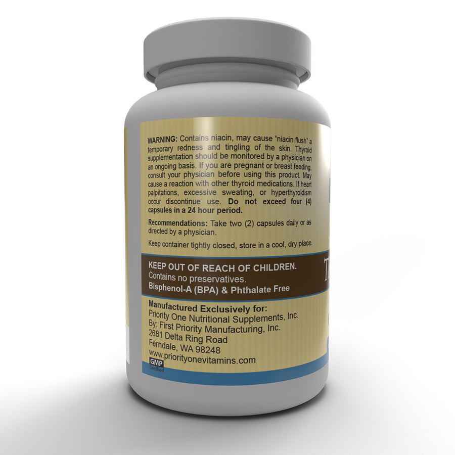 Thyroid Plus - Thyroid Health Capsules, Whole Gland Bovine - Priority ...