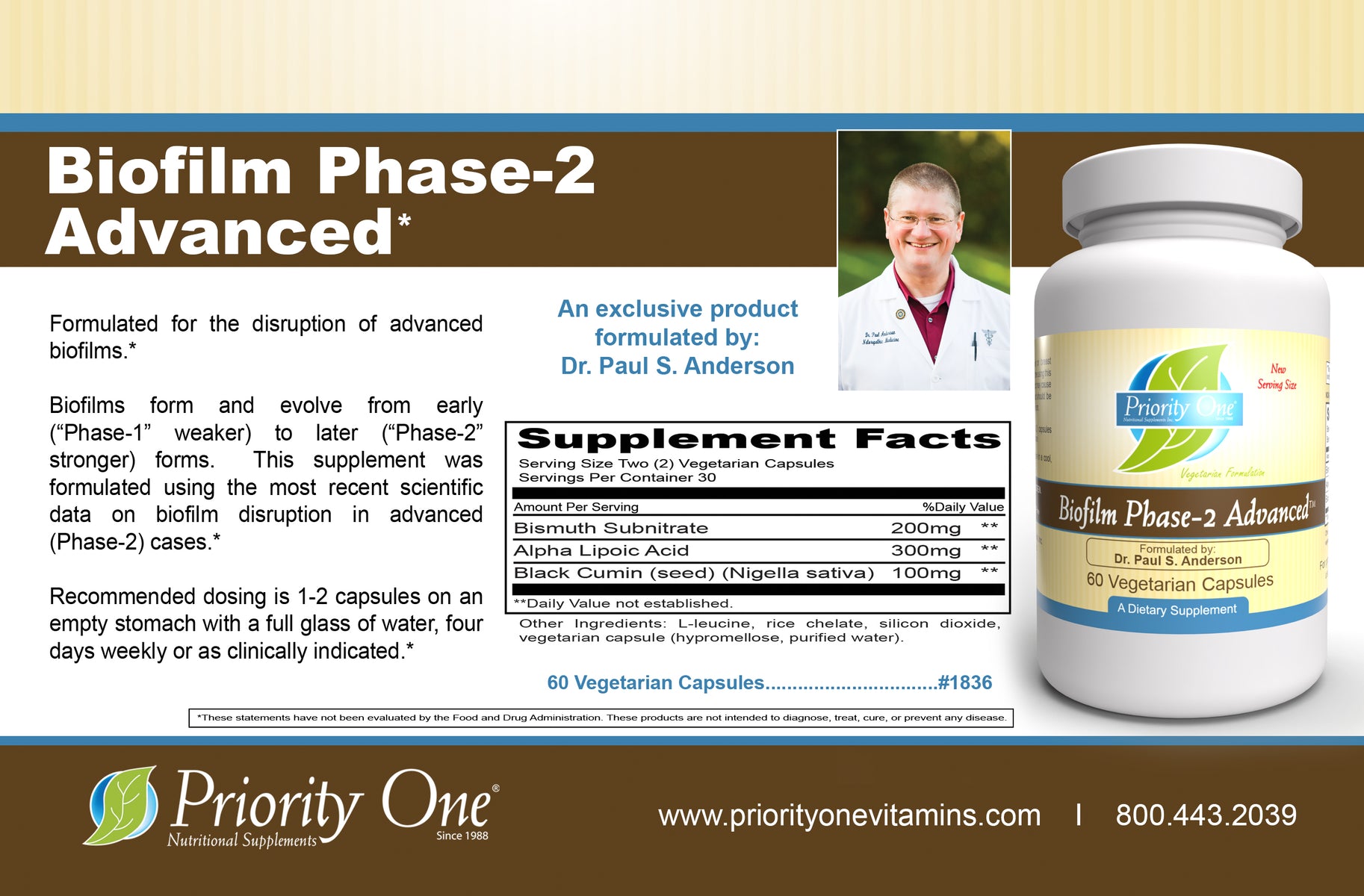 Biofilm Phase-2 Advanced™ | Microbial & SIBO Support - Priority One ...