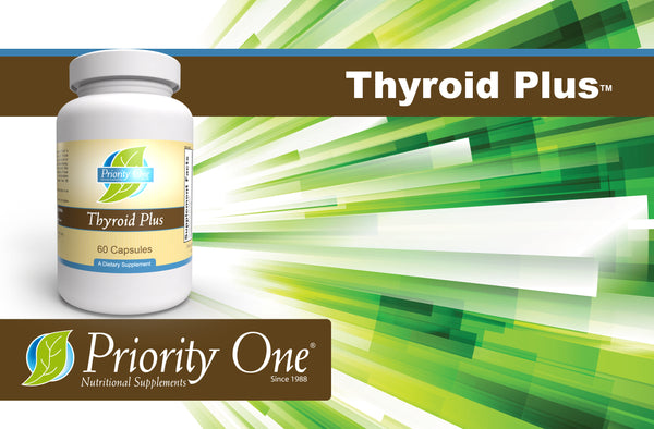 Thyroid Plus - Thyroid Health Capsules, Whole Gland Bovine - Priority One Nutritional Supplements