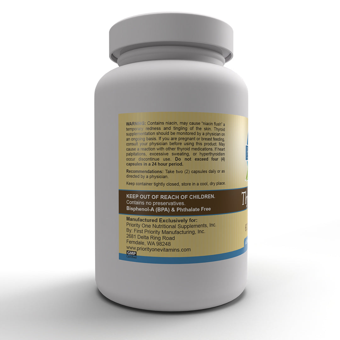 Thyroid Plus - Thyroid Health Capsules, Whole Gland Bovine - Priority ...